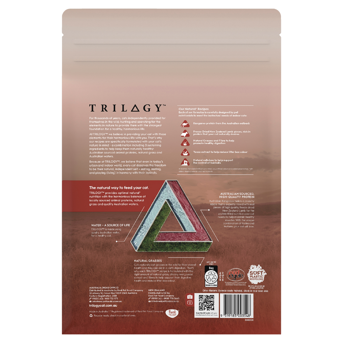 Trilogy GF Dry Adult Cat - Kangaroo 1.8kg